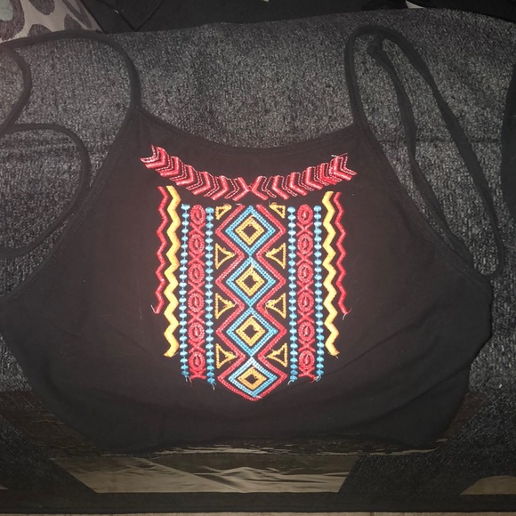 Finesse | Tops | Bohemian Tank Top With String To Tie Around Neck ...